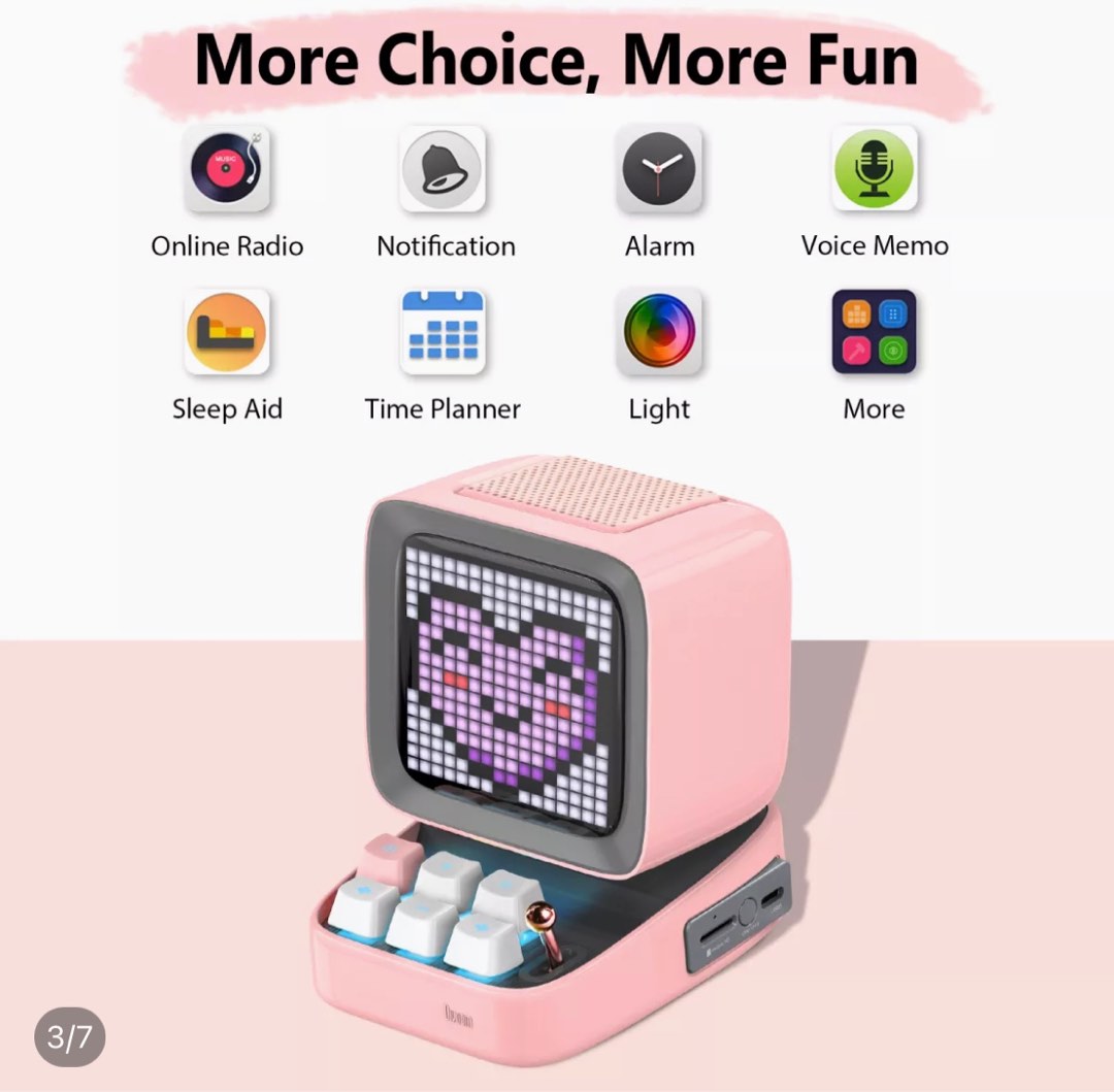 Divoo speakers pink, Audio, Soundbars, Speakers & Amplifiers on Carousell