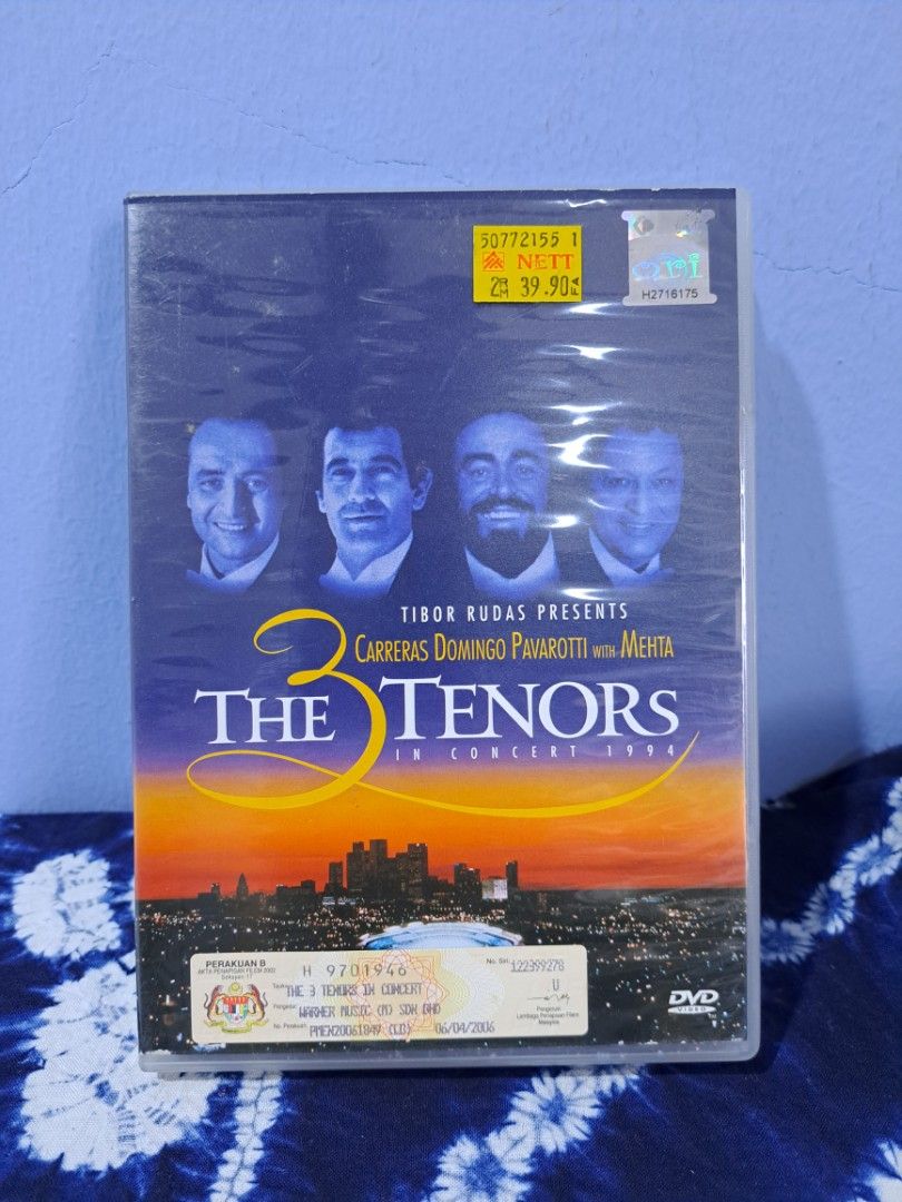 (DVD) The 3 Tenors in Concert 1994, Hobbies & Toys, Music & Media, CDs & DVDs on Carousell