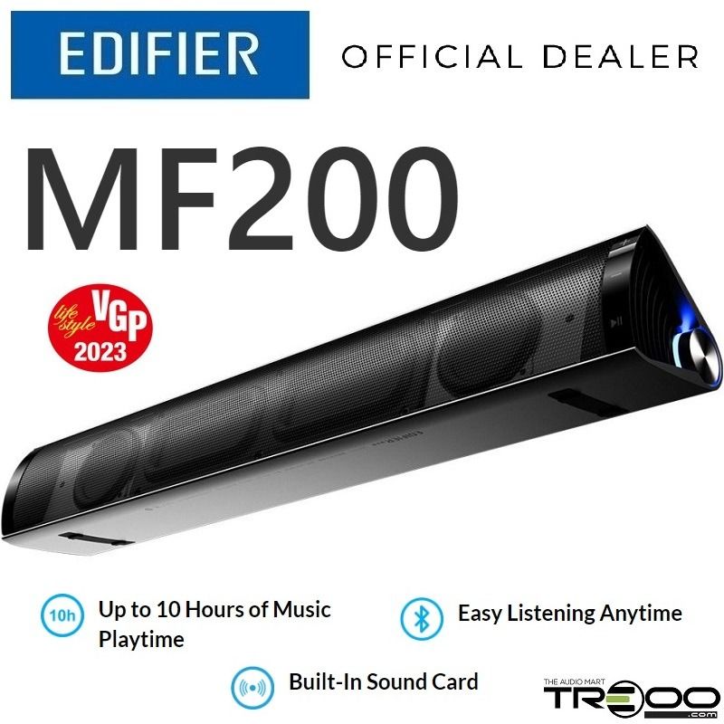 Edifier MF200 Wireless Bluetooth Desktop Soundbar Speaker, Audio ...