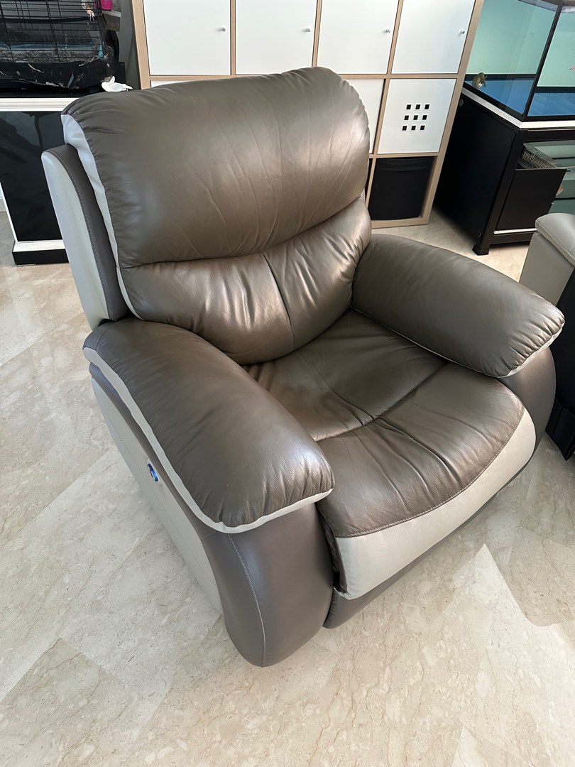 Electric reclining single sofa, Furniture & Home Living, Furniture ...
