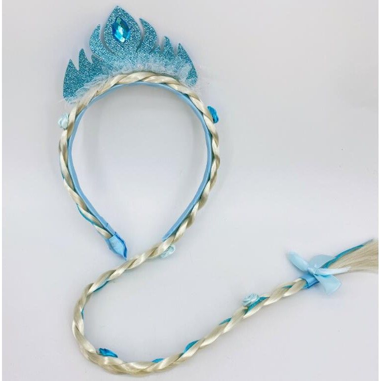 Elsa hairband long hair breaded wig headband frozen Disney Princess ...