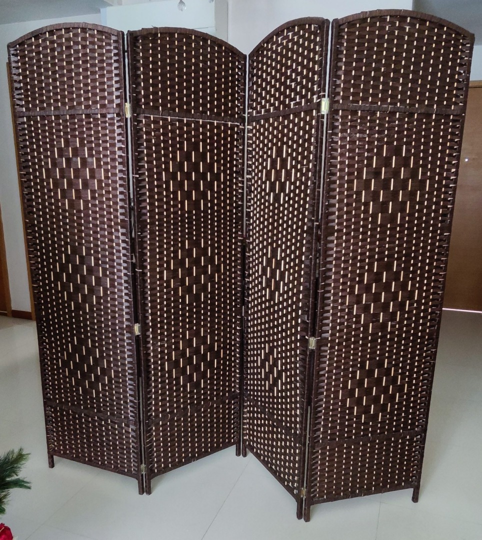 Foldable Room Divider (4 sections), Furniture & Home Living, Furniture ...