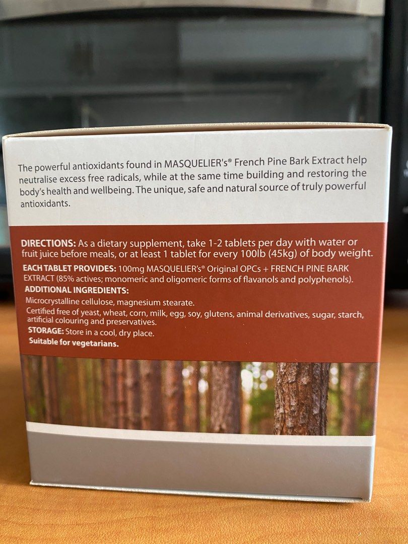 French Pine Bark EXTRACT 300 tablets, Health & Nutrition, Health ...