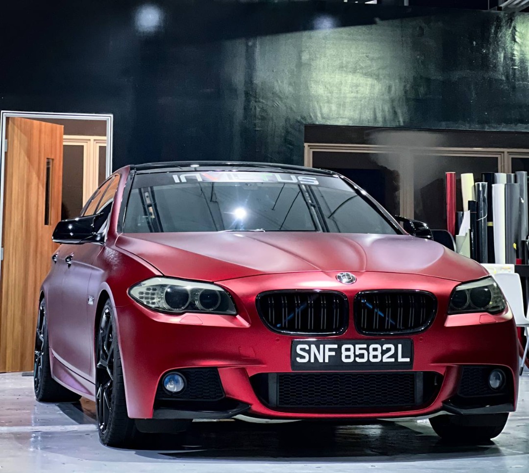 Full body wrap - BMW F10 Ghost Chrome Romanee Red, Car Accessories, Car ...