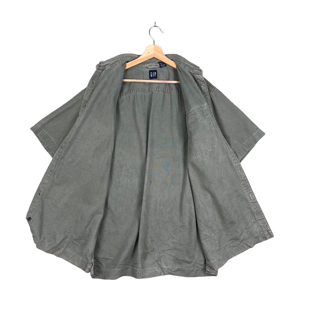 GAP KEMEJA MILITARY / WORK WEAR STYLE, Men's Fashion, Tops & Sets ...