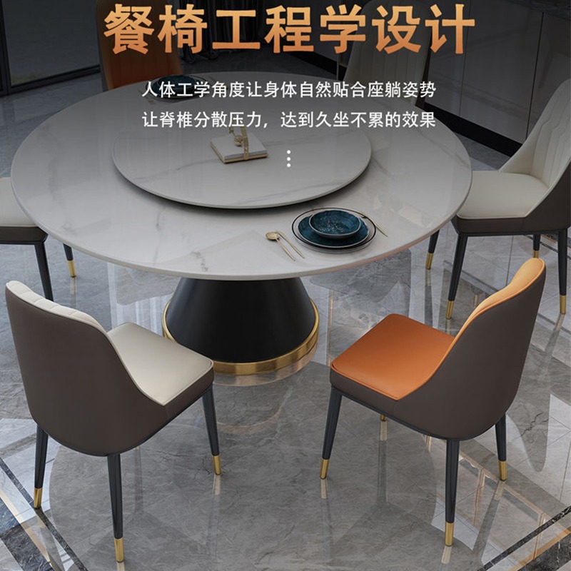 Home /Hotel Dining table With Turntable Round Table Free Installation ...