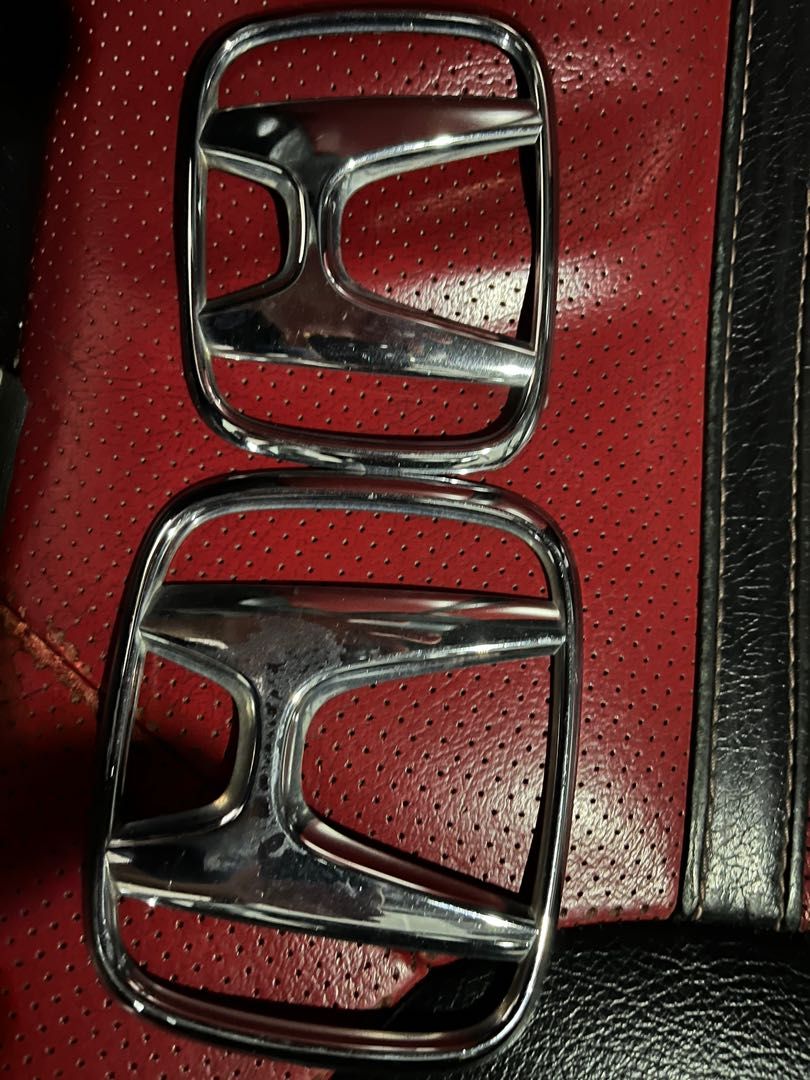 Honda front and rear emblem, Car Accessories, Accessories on Carousell
