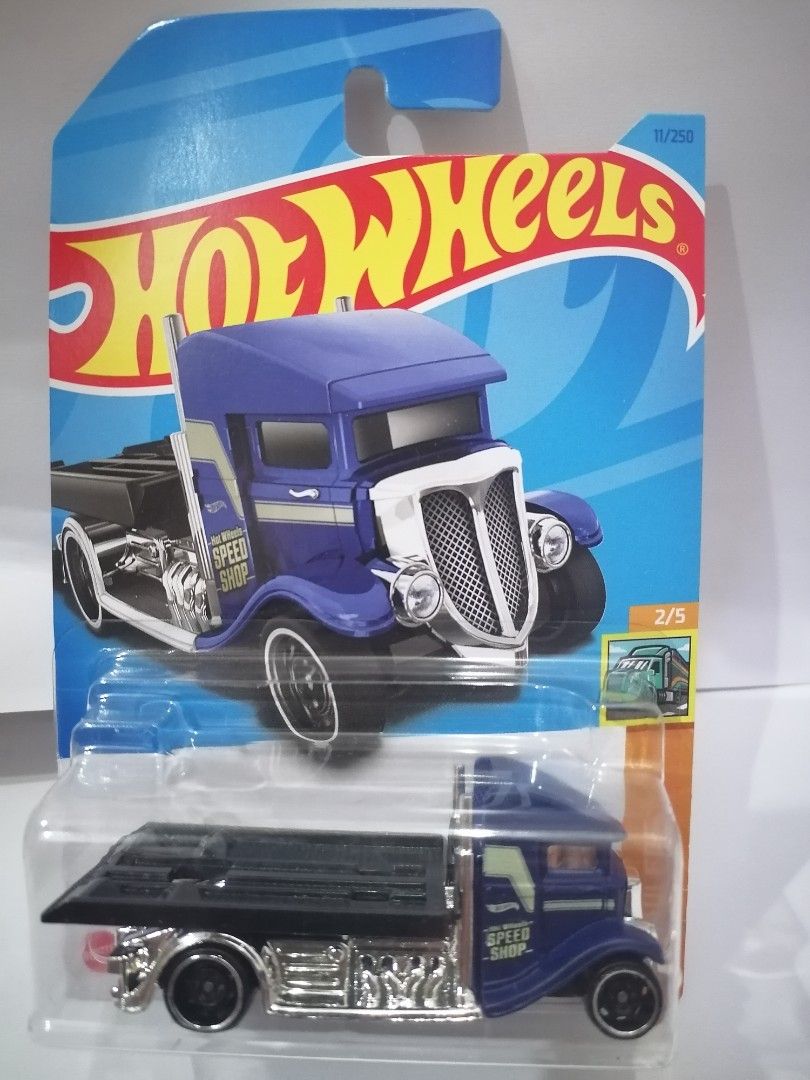 Hot Wheels 2023 HW Haulers Fast-Bed Hauler - Navy Blue, Hobbies & Toys ...