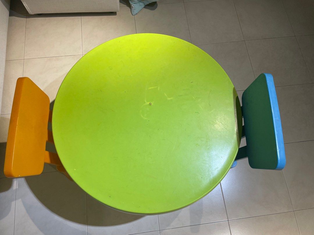 Ikea children’s MAMMUT table and chair, Furniture & Home Living ...