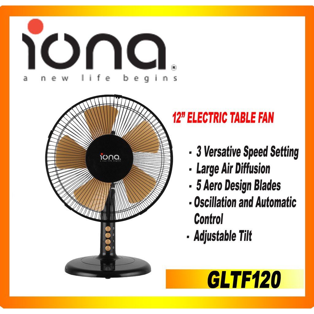 Iona Table Fan, Furniture & Home Living, Lighting & Fans, Fans on Carousell