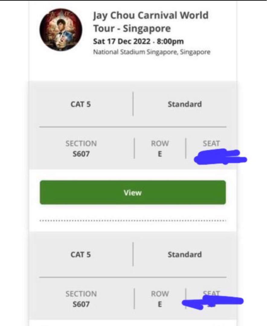 Jay chou concert, Tickets & Vouchers, Event Tickets on Carousell