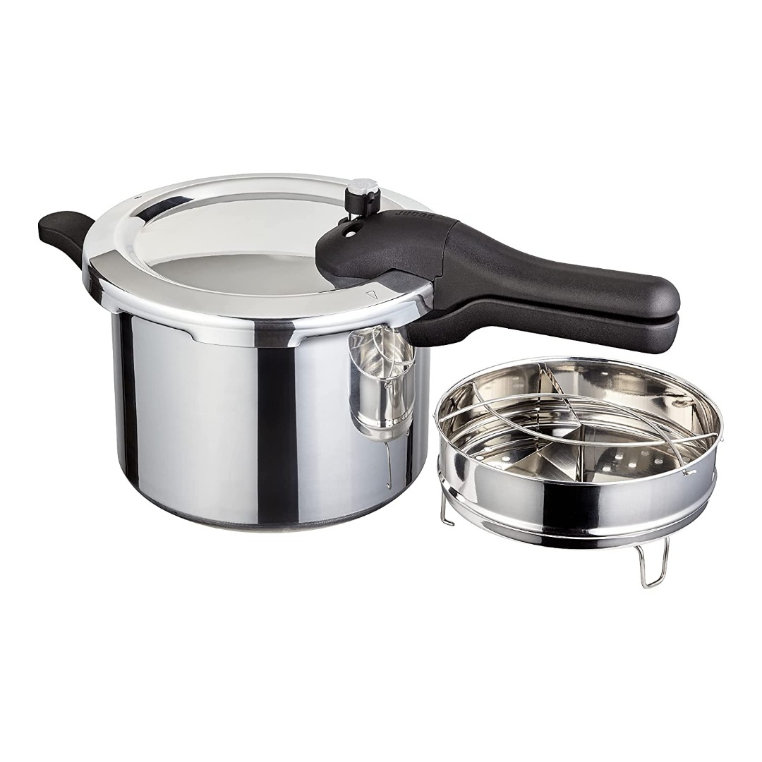 Judge Everyday Pressure Cooker 5L with Steamer Basket, Divider Insert ...
