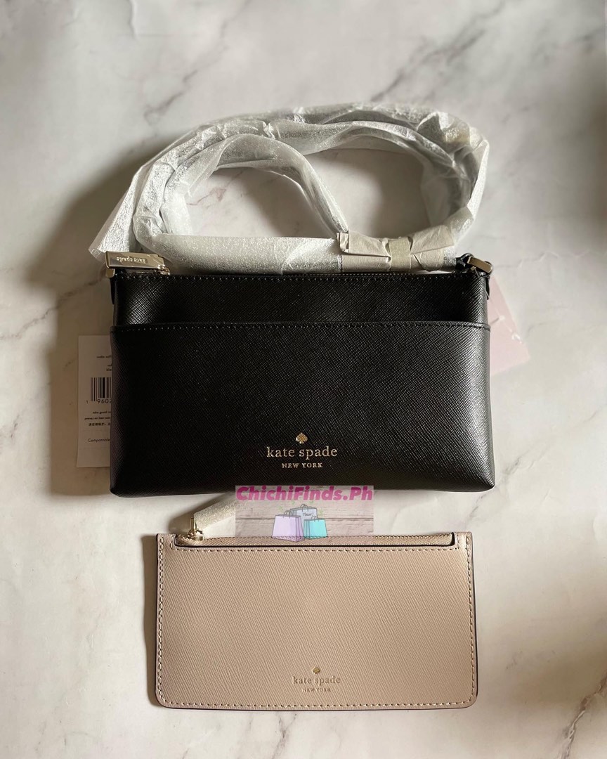 Kate Spade Sadie Top Zip Crossbody Set in Black, Women's Fashion, Bags ...