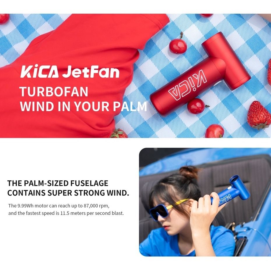 KICA Jetfan Electric Air Blower Mini Turbo Fan Cordless Compressed Air ...
