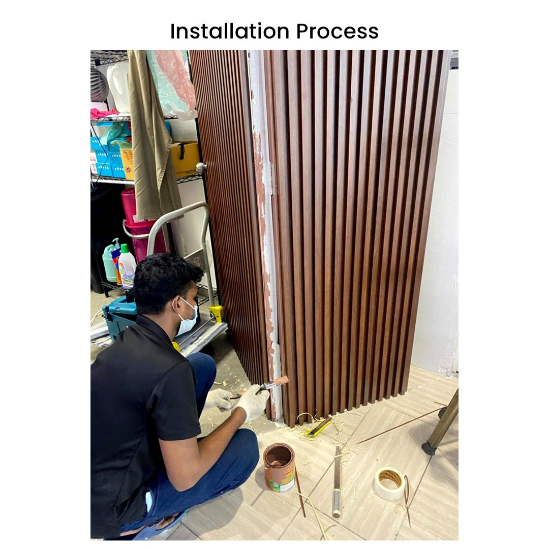 KOREA MIGA Wall Fluted Panel / Front Desk Fluted Panel / Hiding Door ...