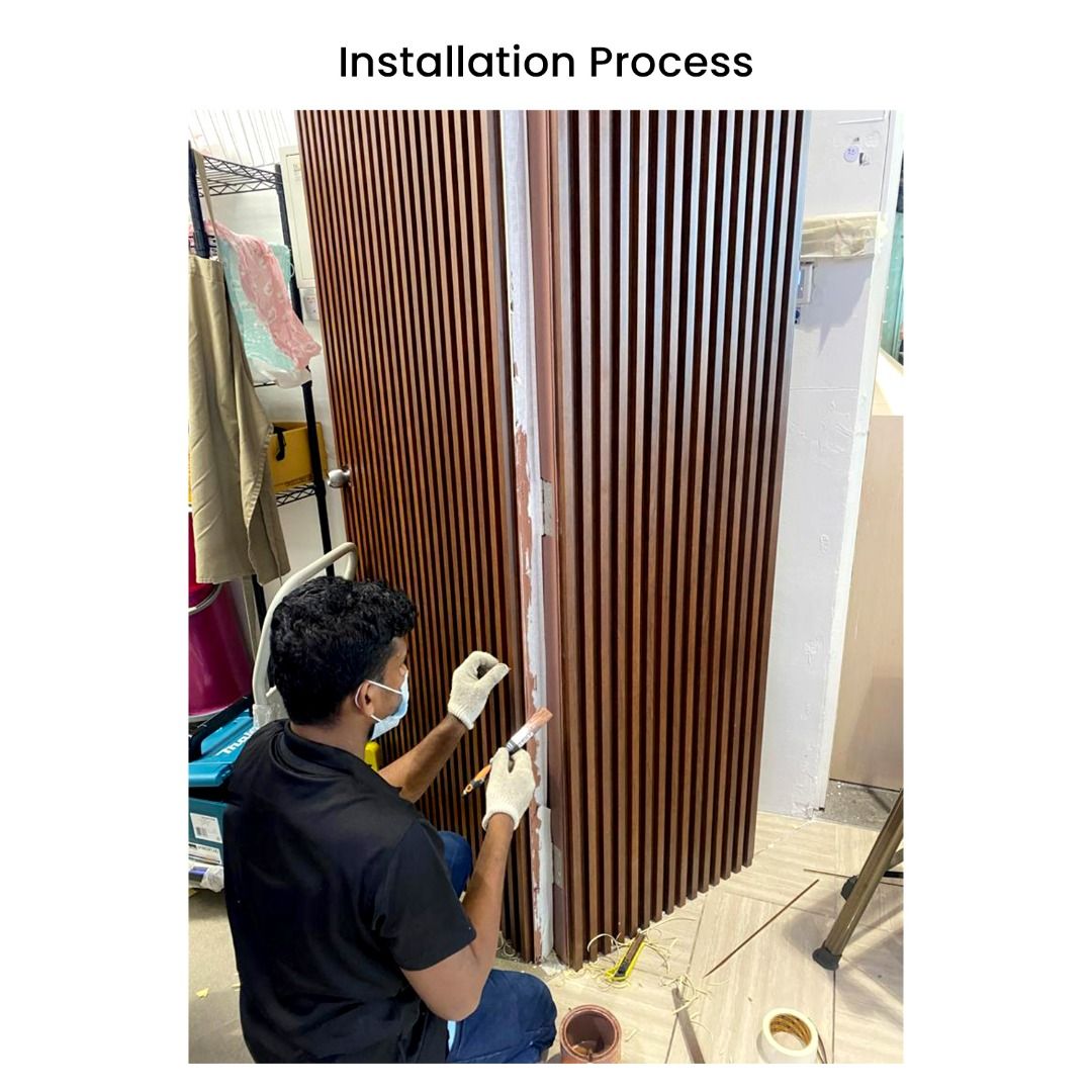 KOREA MIGA Wall Fluted Panel / Front Desk Fluted Panel / Hiding Door ...