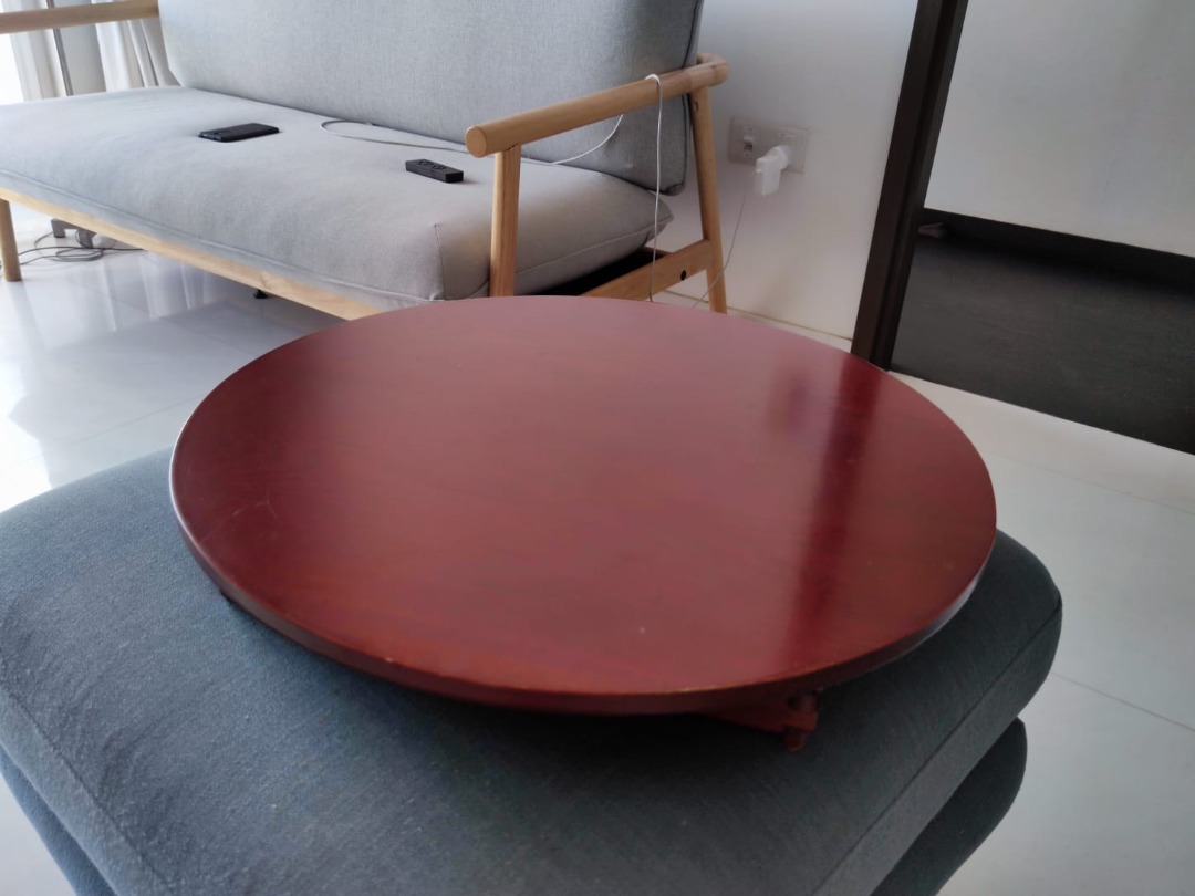 Korean make wooden bed top table(he, Furniture & Home Living, Furniture ...