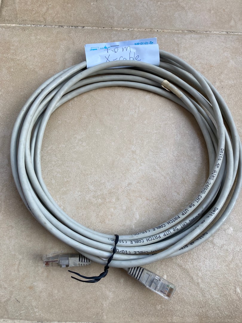 LAN cross cable 4.8m, 電腦＆科技, 電腦周邊及配件, 電腦線、轉接線及轉換器 - Carousell