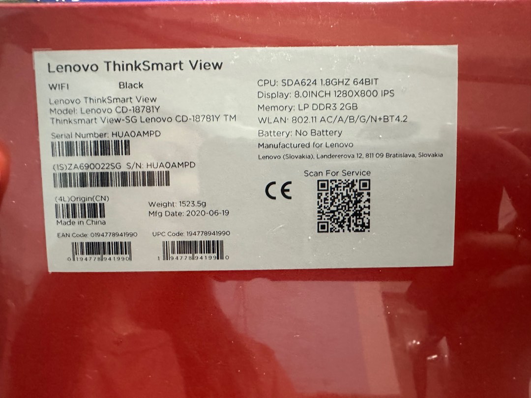 Lenovo Thinksmart view, Computers & Tech, Office & Business Technology ...