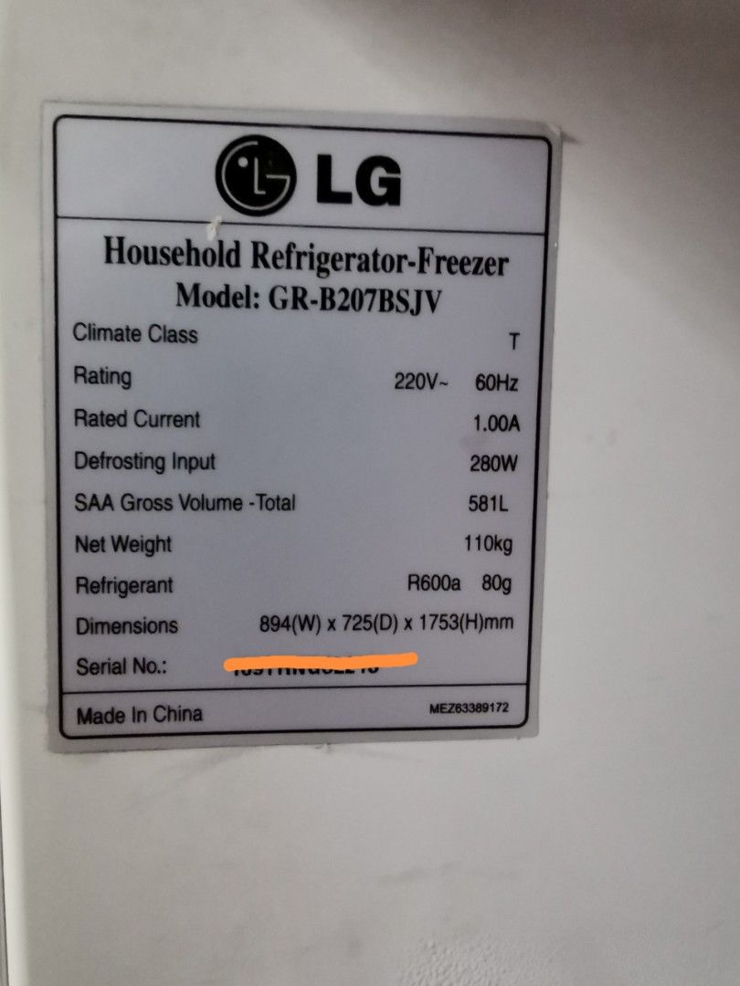 LG Side by Side Linear Inverter Refrigerator, TV & Home Appliances ...