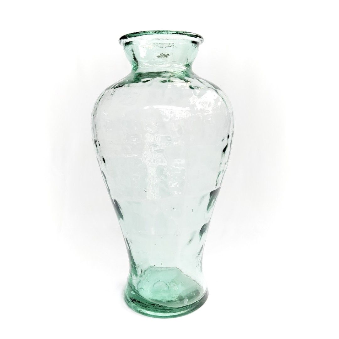 Light Green Recycled Spanish Glass Vase, Furniture & Home Living, Home ...