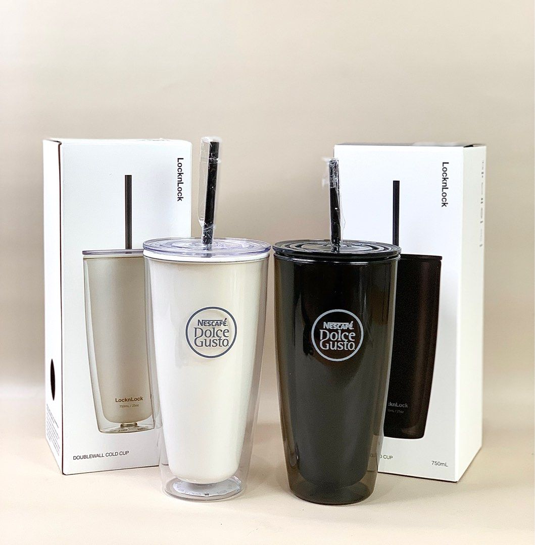 LOCKNLOCK Nescafe Dolce Gusto Tumbler Botol Minum With Straw Doublewall ...