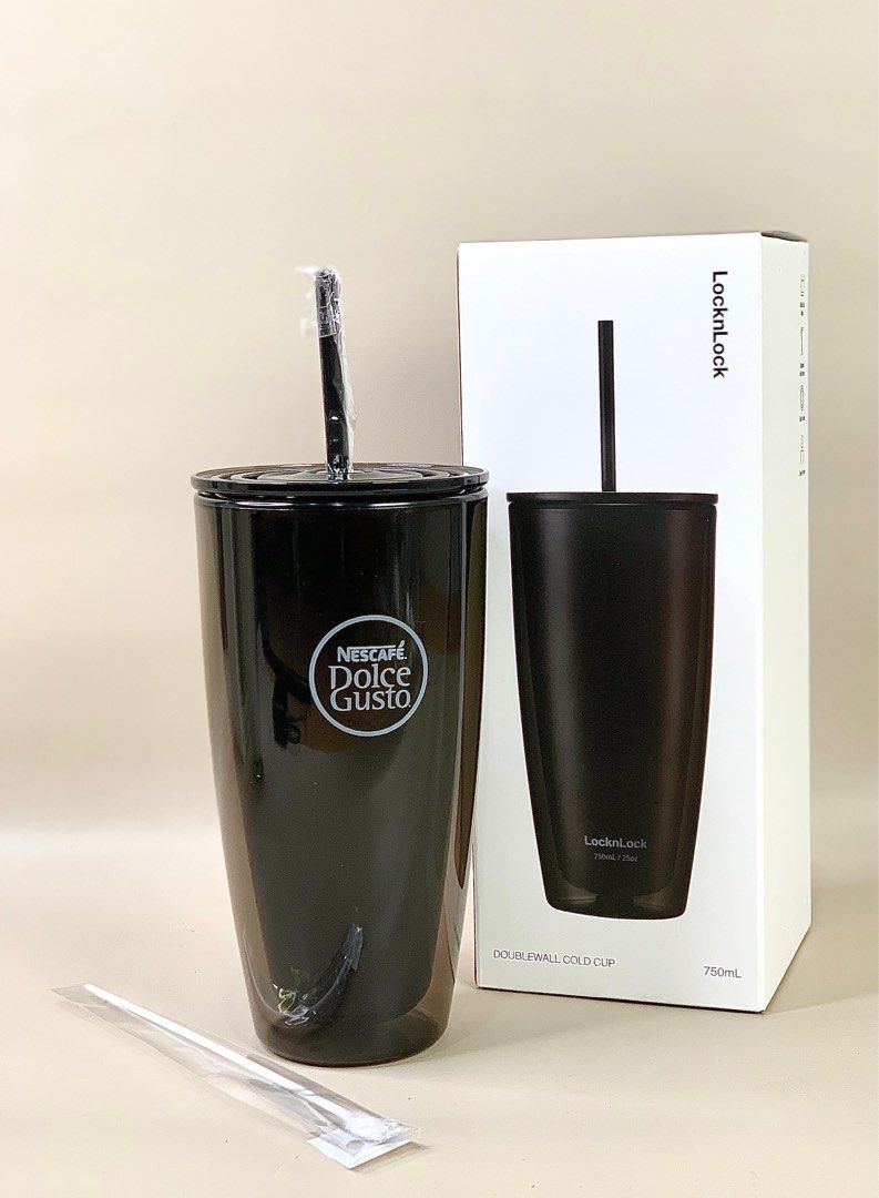 LOCKNLOCK Nescafe Dolce Gusto Tumbler Botol Minum With Straw Doublewall ...