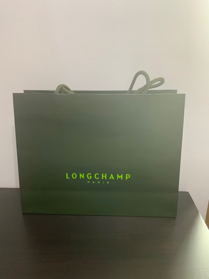 Longchamp Medium paper bag, Luxury, Bags & Wallets on Carousell