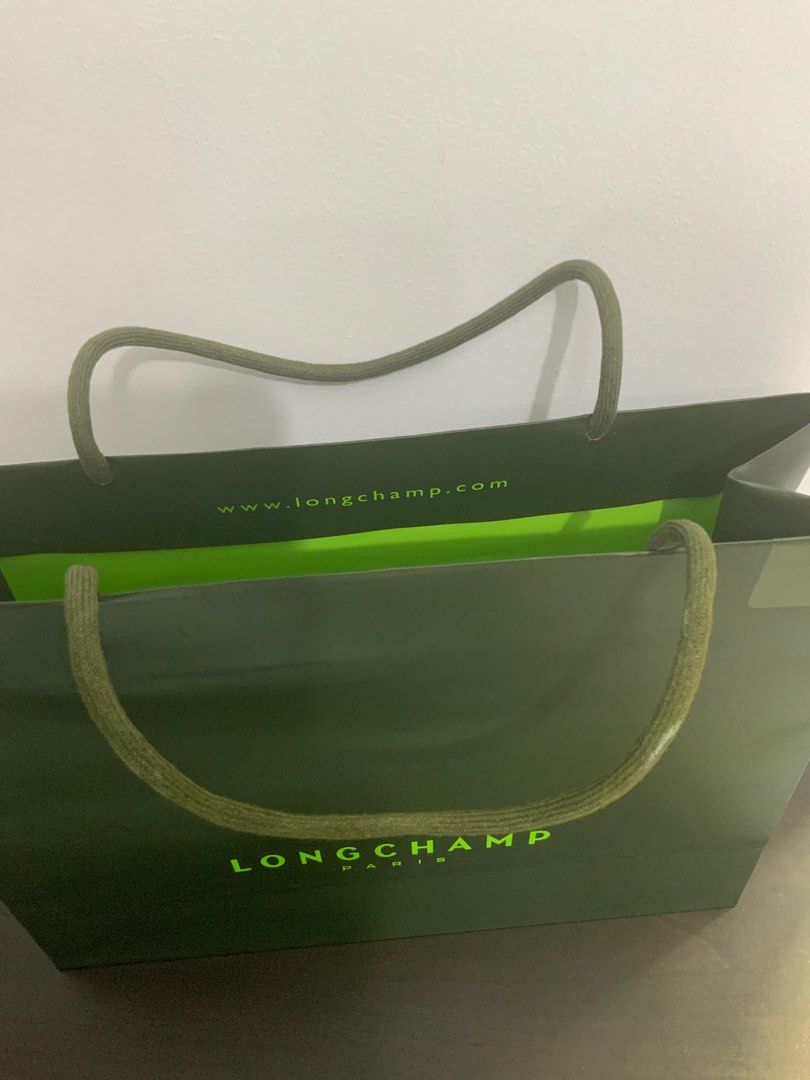 Longchamp Medium paper bag, Luxury, Bags & Wallets on Carousell