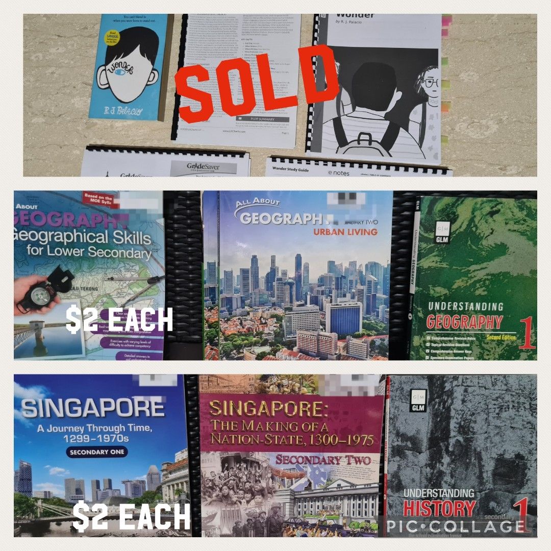 Lower Secondary Sec textbooks Sec 1 Sec 2 History urban living Geog ...