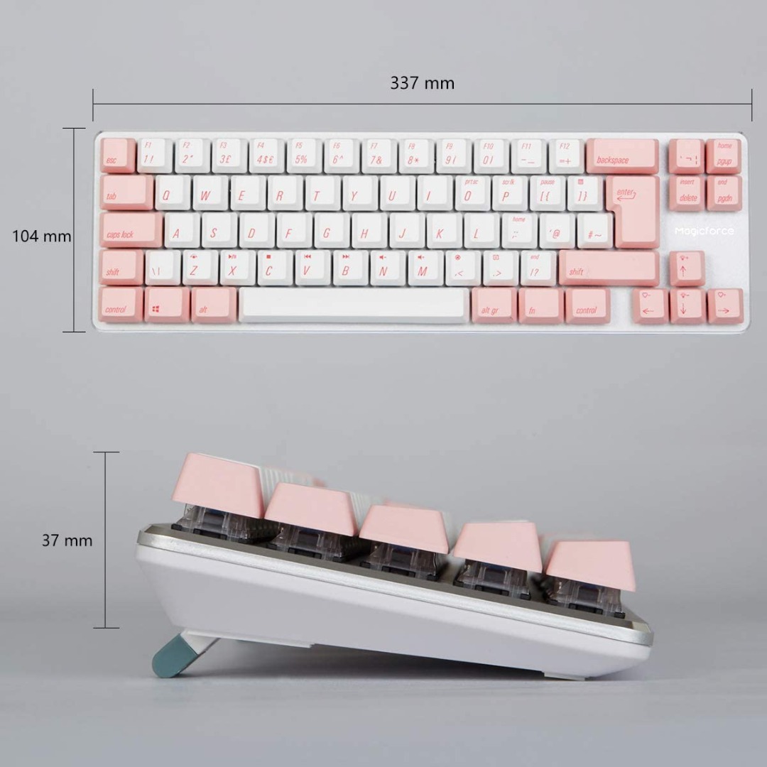 magicforce 69 Keys Gateron Brown Switch Led White Backlit British ...