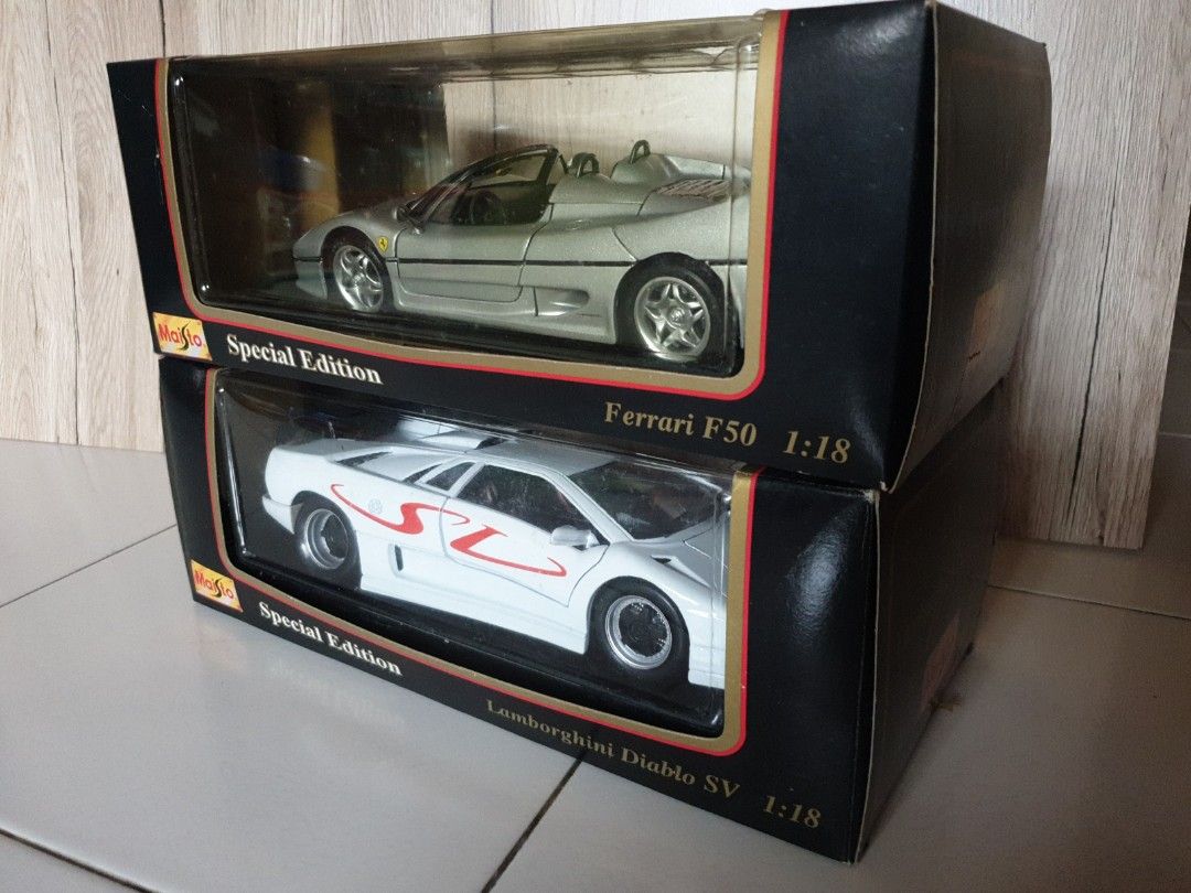 Maisto Special Edition ( 1:18 Ferrari F50/ Lamborghini Diablo SV ...