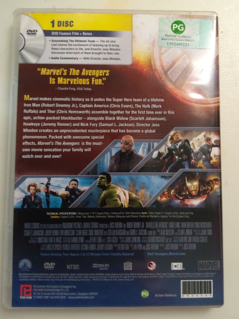 Marvel's The Avengers DVD, Hobbies & Toys, Music & Media, CDs & DVDs on ...