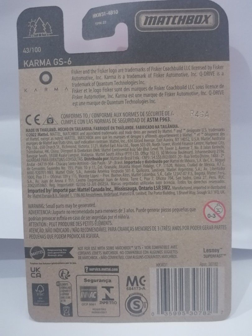 Matchbox 2023 MBX Highway Karma GS-6 - Blue, Hobbies & Toys, Toys & Games on Carousell