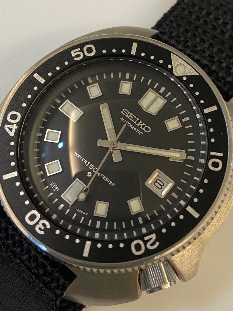 Mint vintage rare Seiko diver 6105, Luxury, Watches on Carousell