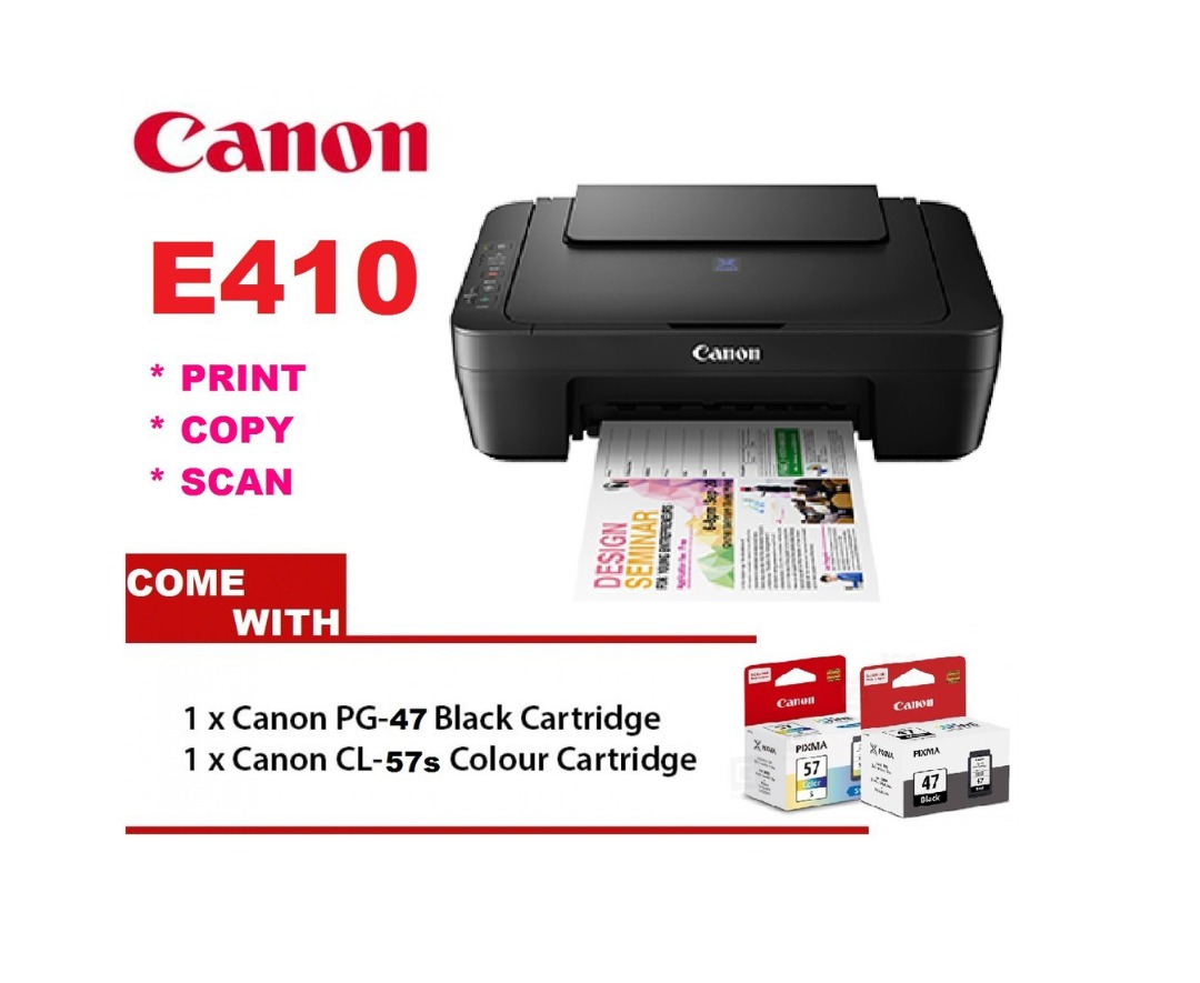New Color Printer Canon PIXMA E410 (Copy Scan Print) in low budget in ...