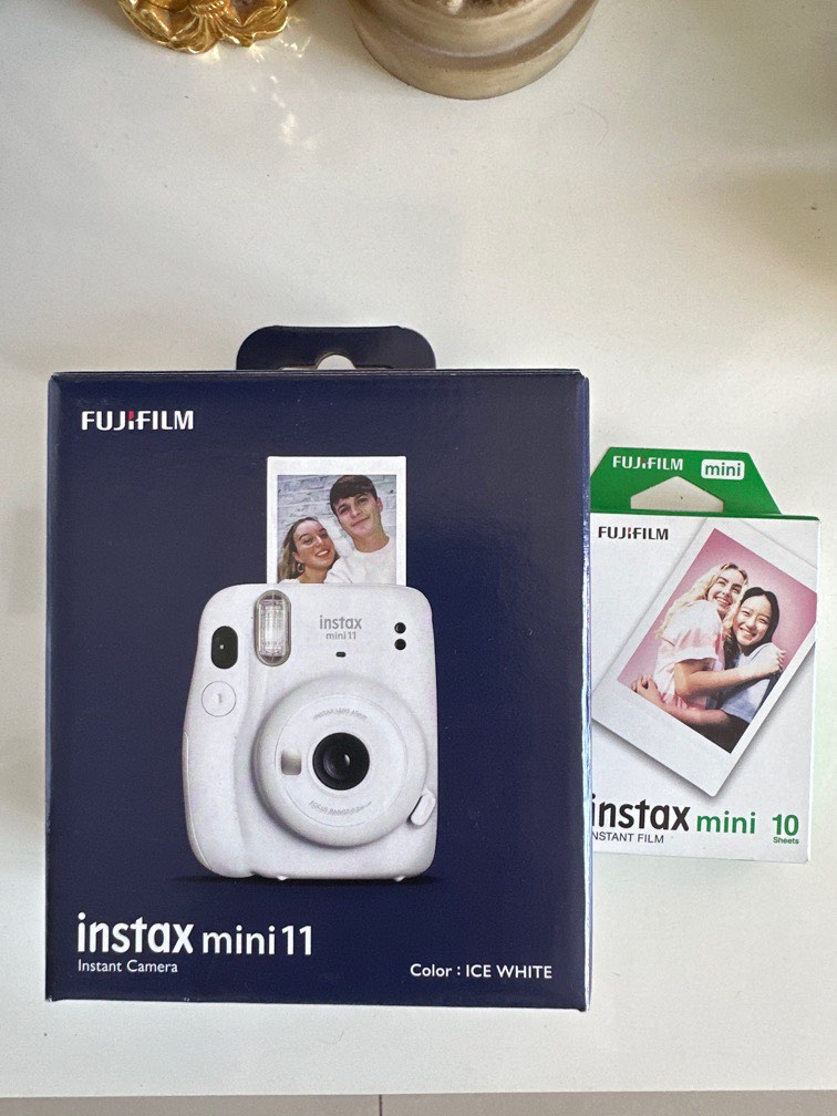 New FujiFilm Instax mini 11 Ice white Instant Camera + Free 1 pack mini ...