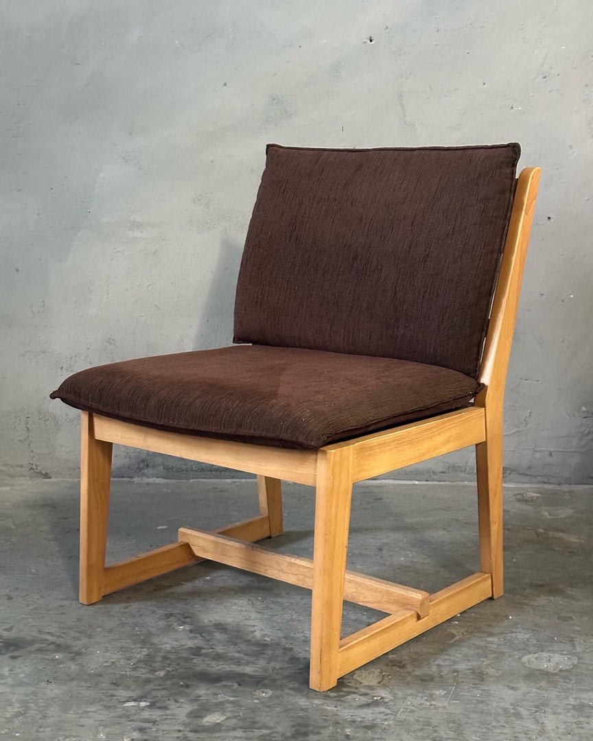 nitori japandi wooden side chair, Furniture & Home Living, Furniture ...