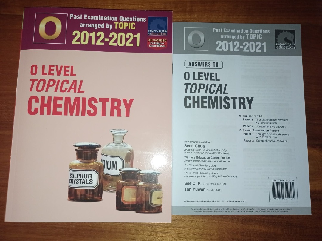 O LEVEL TOPICAL CHEMISTRY 2012-2021, Hobbies & Toys, Books & Magazines ...