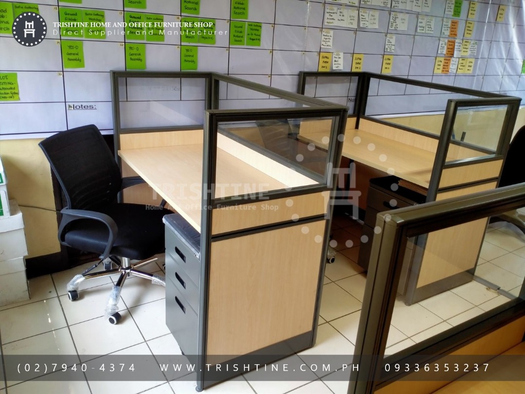 Office Cubicle | With glass partition, Furniture & Home Living, Office ...