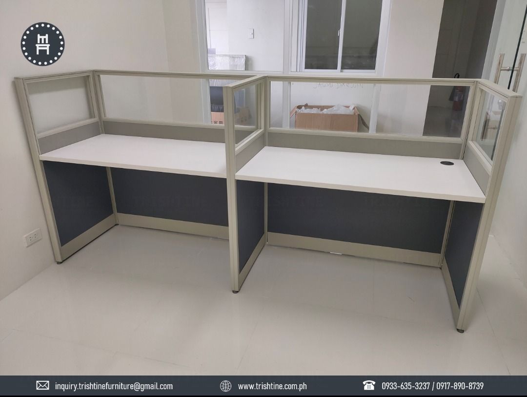 Office Modular Partition / Office Cubicle With Glass, Furniture & Home ...