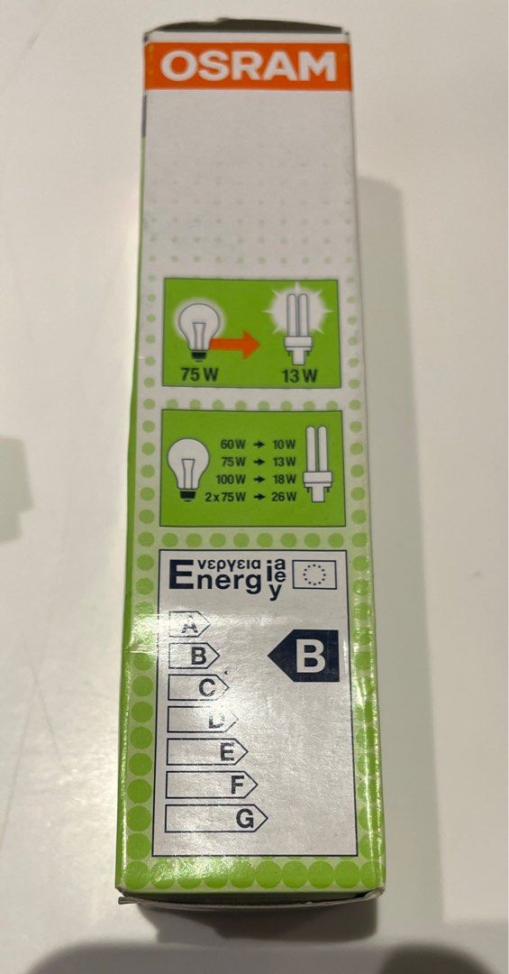 Osram Dulux D PLC 2pin Energy saving bulb, Furniture & Home Living, Lighting & Fans, Lighting on ...