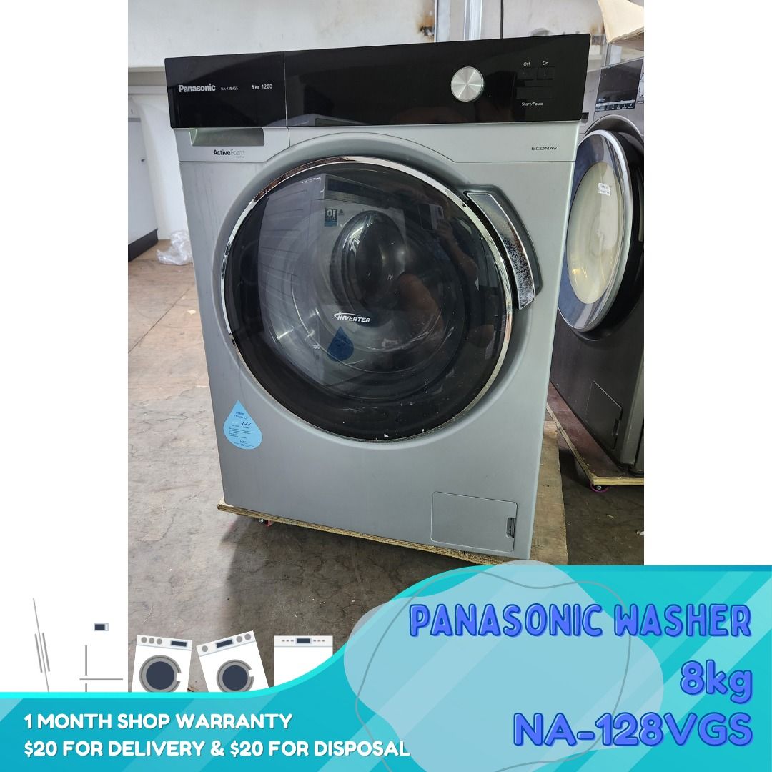 PANASONIC Washer 8kg NA-128VGS, TV & Home Appliances, Washing Machines and Dryers on Carousell