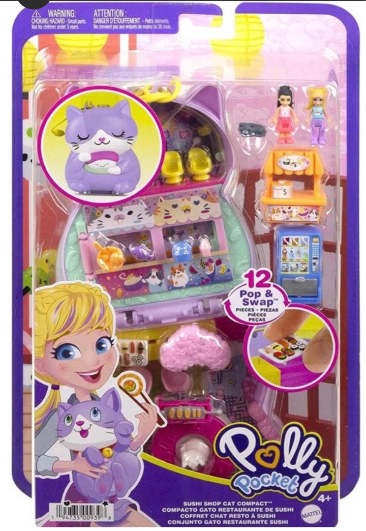 Polly Pocket Japanese Sushi Zen Cat restaurant, Hobbies & Toys, Toys ...