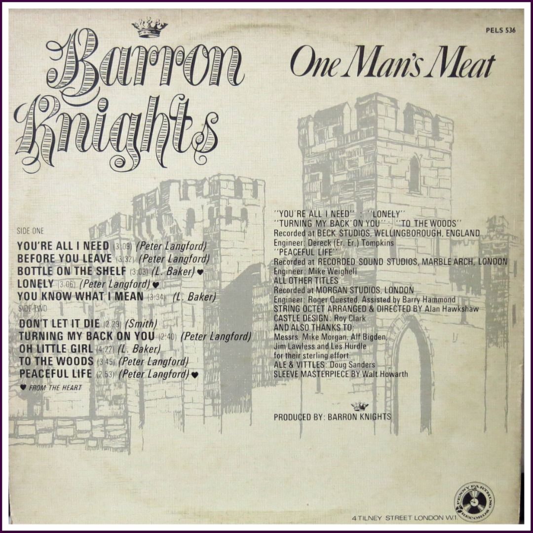 Pre-Owned 1972 Rare Vinyl LP > The Barron Knights > One Man's Meat ...