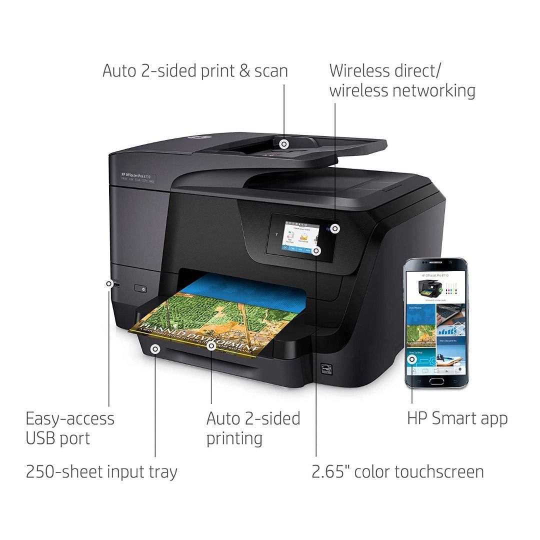 Printer - HP Officejet Pro 8710, 電腦＆科技, 打印機及影印機 - Carousell