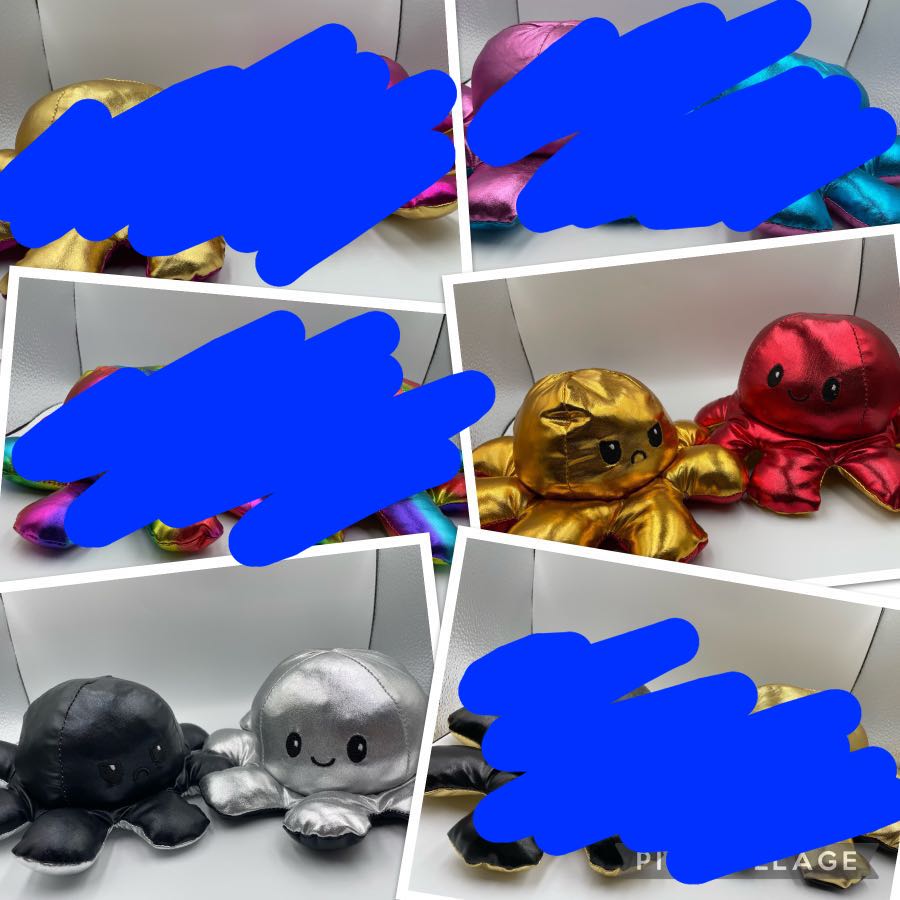 Reversible Octopus Plush Plushie Reverse Metallic, Hobbies & Toys, Toys ...