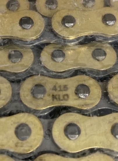 RK 415 KLO gold chain / sprocket chain 415-H 132L made in Japan SNIPER ...