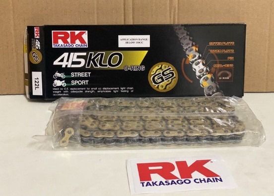 RK 415 KLO gold chain / sprocket chain 415-H 132L made in Japan SNIPER ...