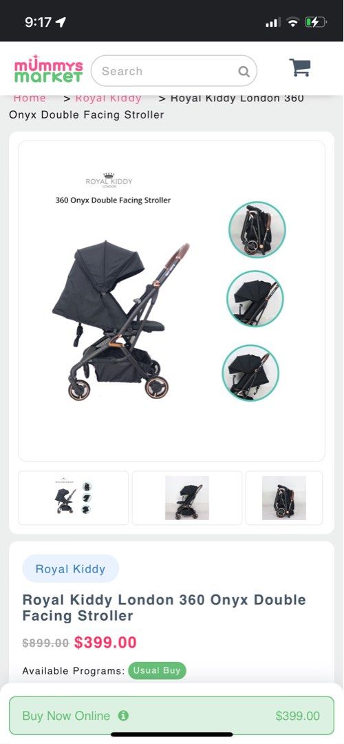 Royal Kiddy London 360 Onyx Double facing stroller, Babies & Kids ...